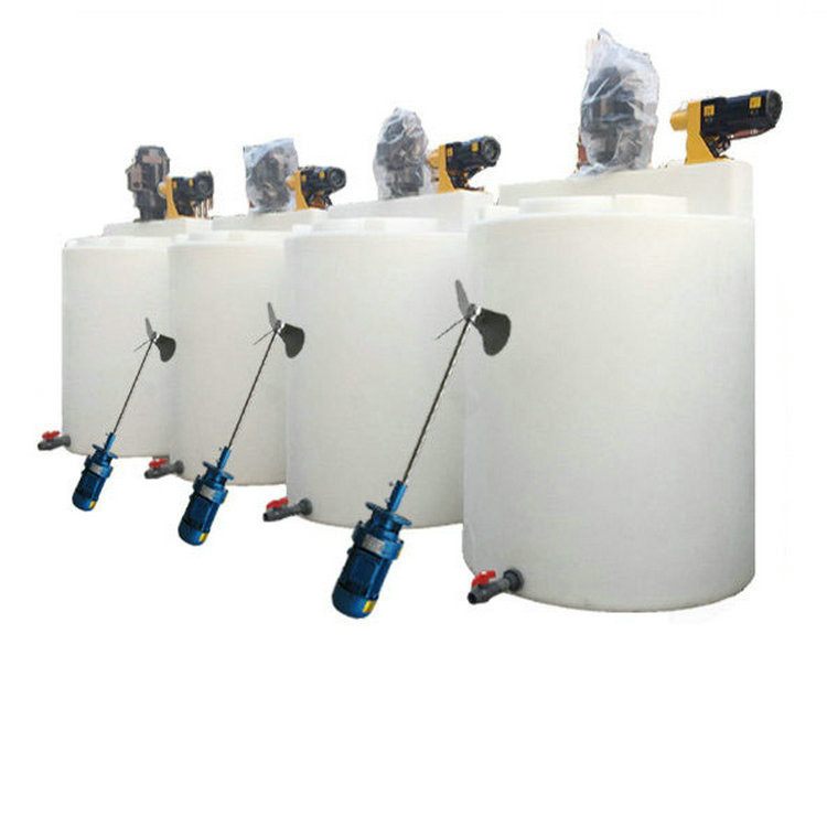 Water Mixing Industrial Tank Agitator Mixer PE Plastic Poly 500L 40kg